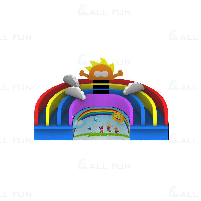 Large Kids Rainbow Slides Inflatable Water Play Equipment Water Park ...